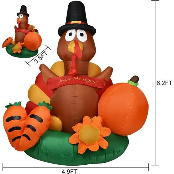 Holiday | 62ft Thanksgiving Inflatables Turkey Clearance Lighted ...